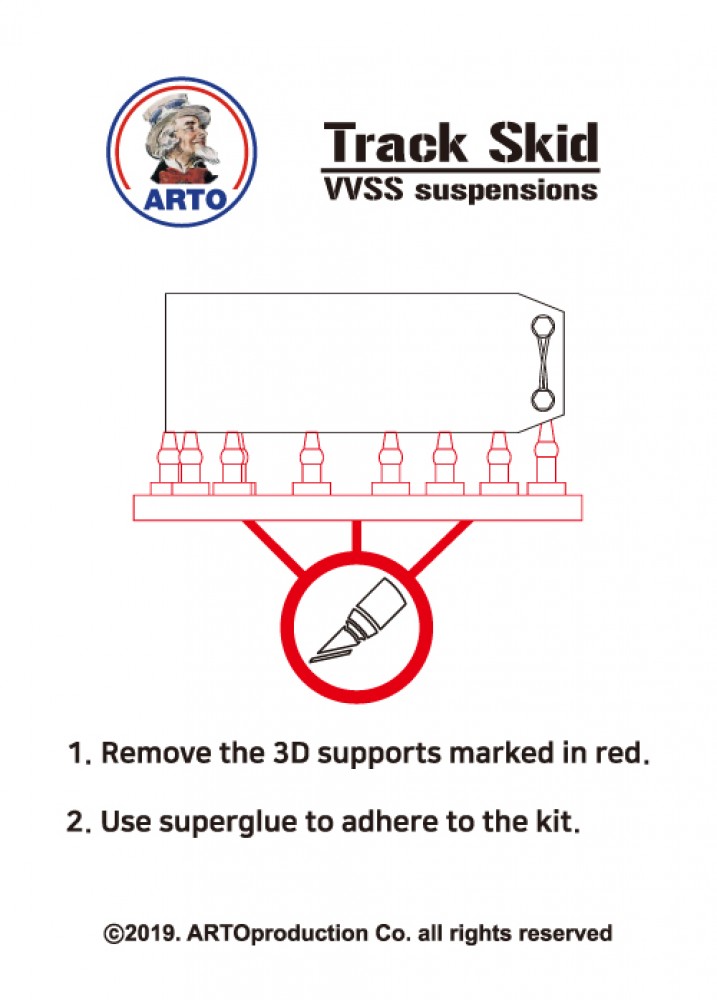 1/35 M4 Sherman Track Skid's 3rd Type - ARTO-PF35059