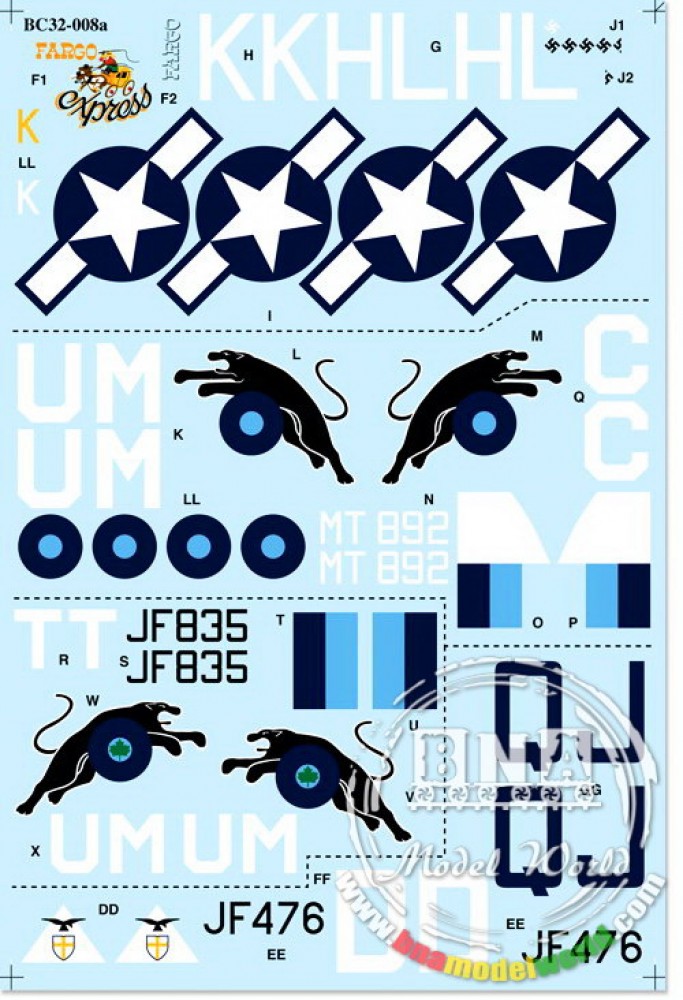 1/32 Spitfire Mk. VIII Part 1 Decals