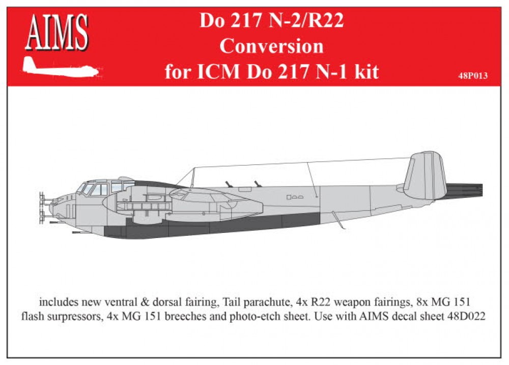 1/48 Do 217 N-2/R22 Conversion set for ICM N-1 kits