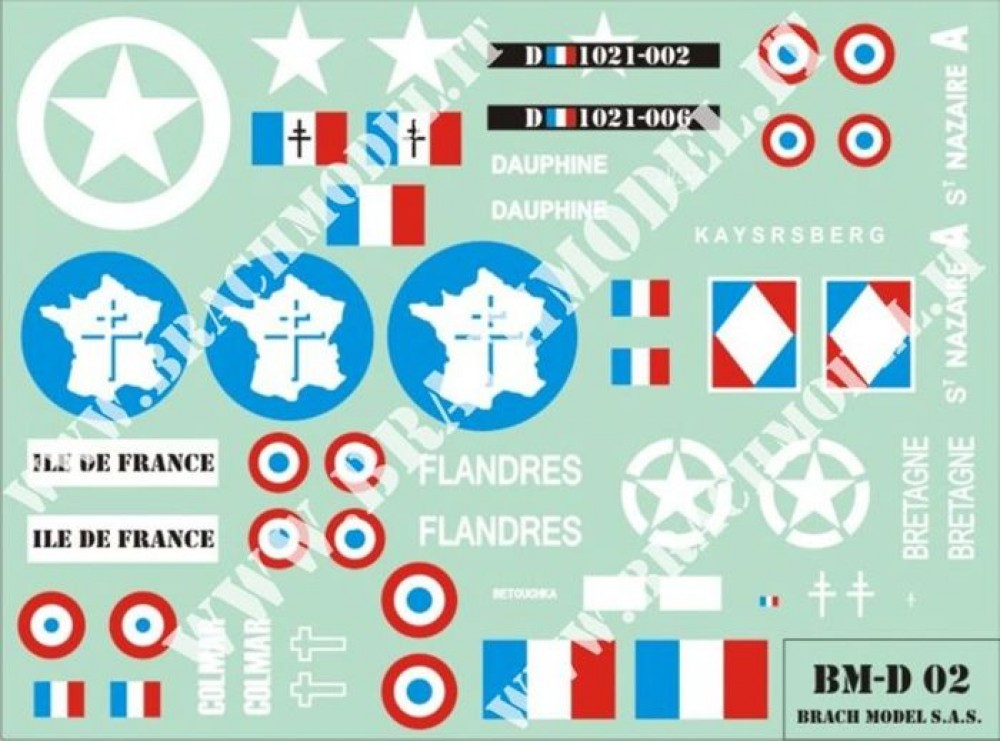 Decals for 1/48 German, French Service Vehicles in 1944/45