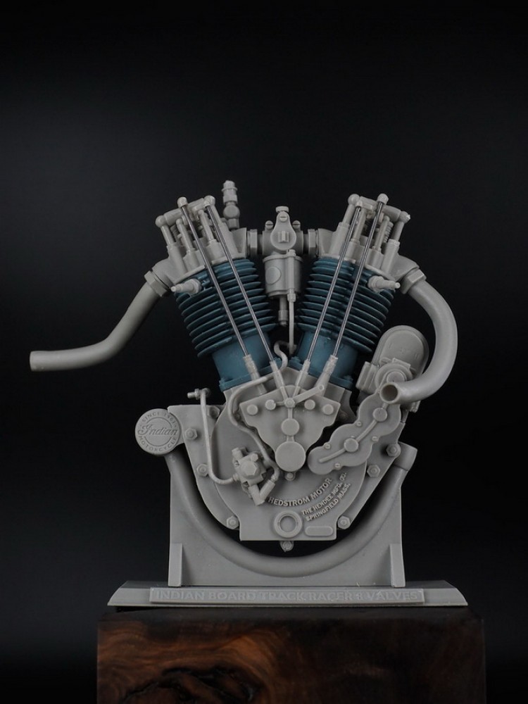 1/6 Indian Racer 8-valve Motorcycle Engine - CIX-MBIG6003