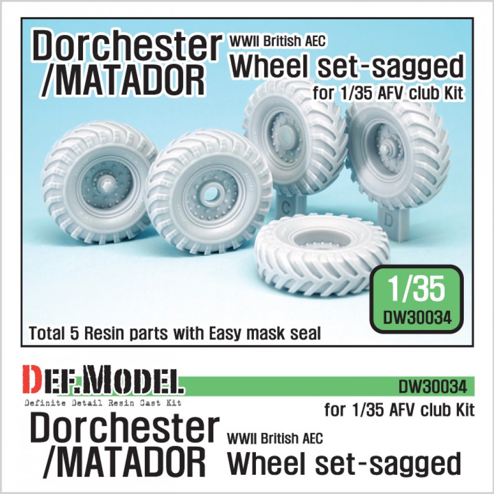 1/35 WWII British AEC Dorchester/Matador Sagged Wheels Set for AFV Club ...