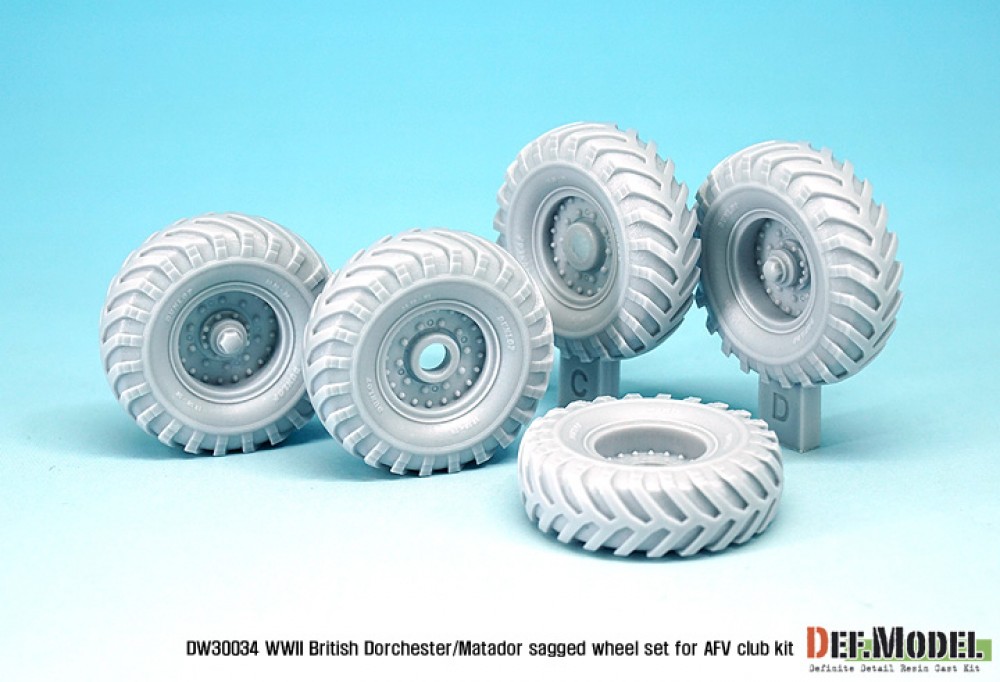 1/35 WWII British AEC Dorchester/Matador Sagged Wheels Set for AFV Club ...