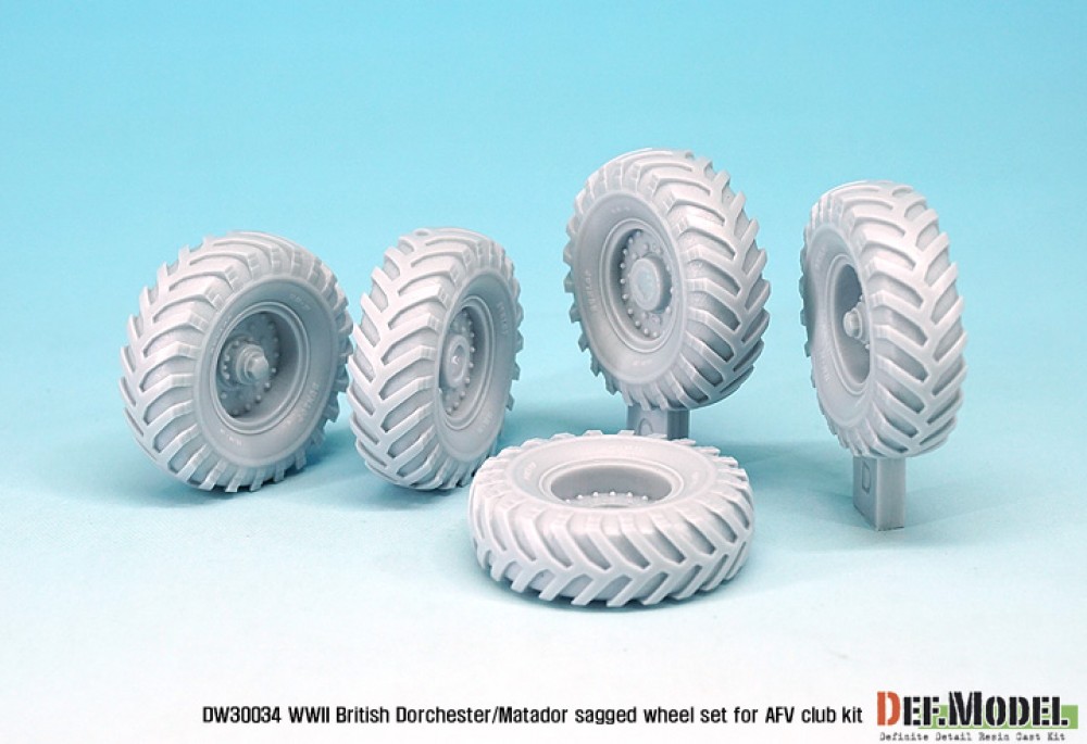 1/35 WWII British AEC Dorchester/Matador Sagged Wheels Set for AFV Club ...