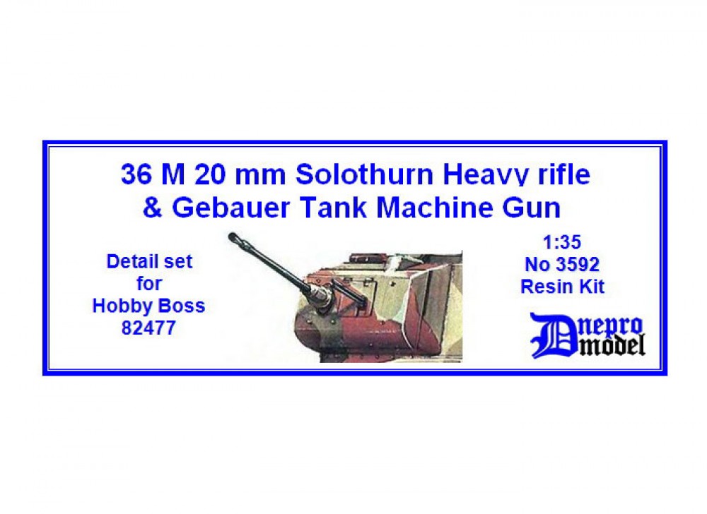 1/35 36 M 20mm Solothurn Heavy Rifle & Gebauer Machine Gun Set for ...