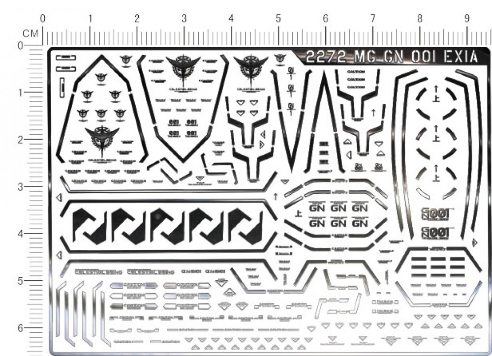 1/100 MG GN-001 Gundam Exia Metal Stickers