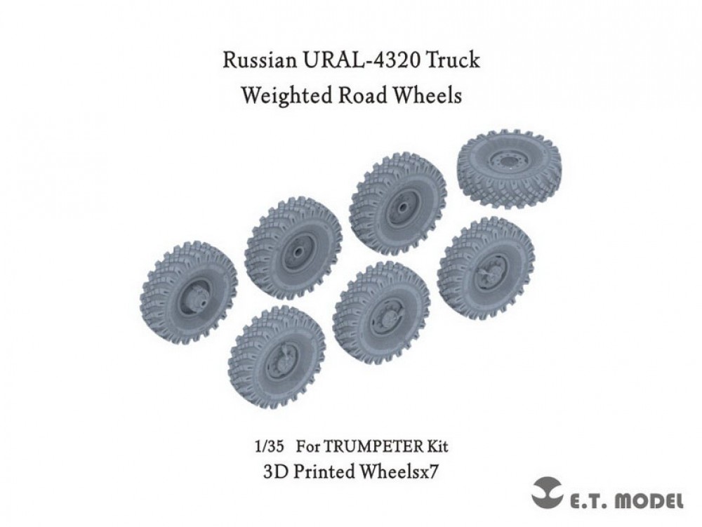 1/35 Russian URAL-4320 Truck Weighted Road Wheels (3D Printed) for ...