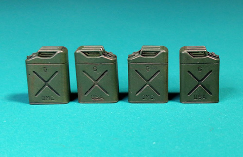 1/35 WWII US Army Fuel Jerrycans Set #1 (4 resin canisters)