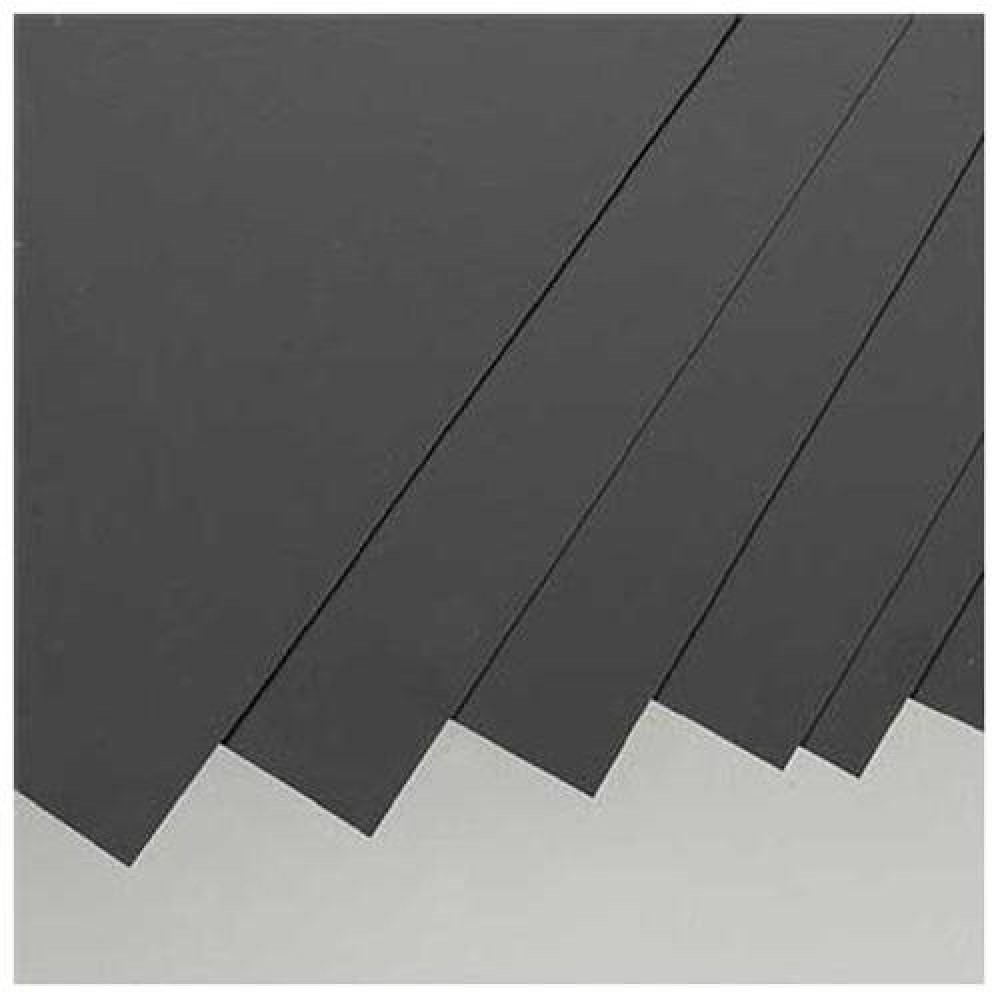 Black Styrene Sheet (Size: 8" x 21"; Thickness: .04"/1.0mm) 3pcs