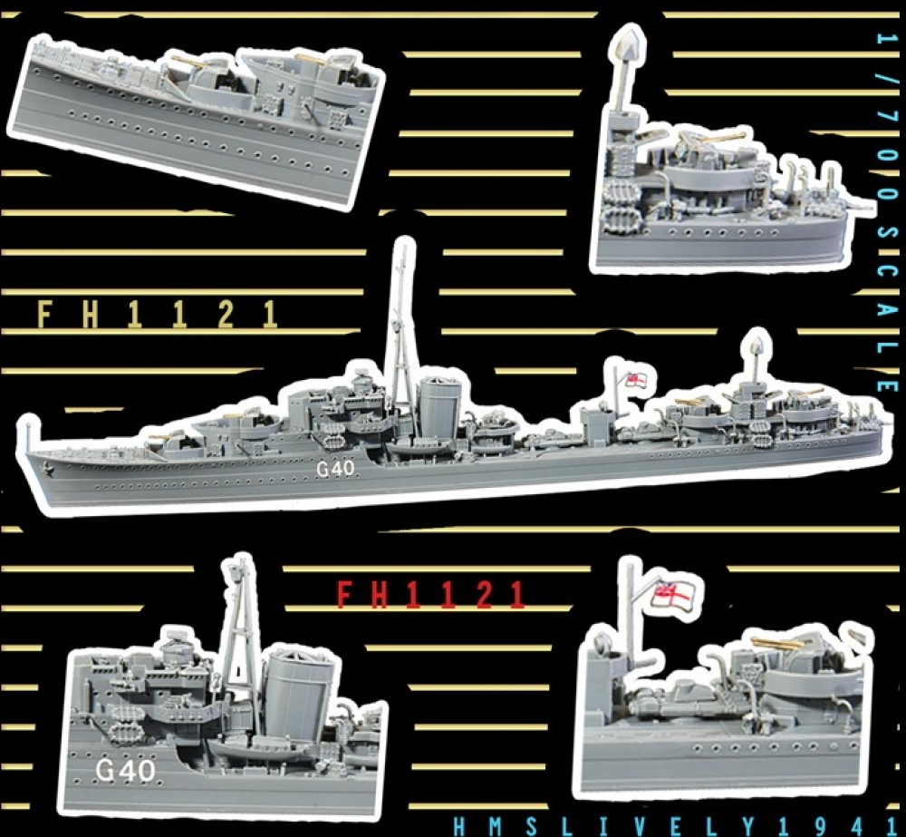 1/700 HMS Lively L-class Destroyer 1941