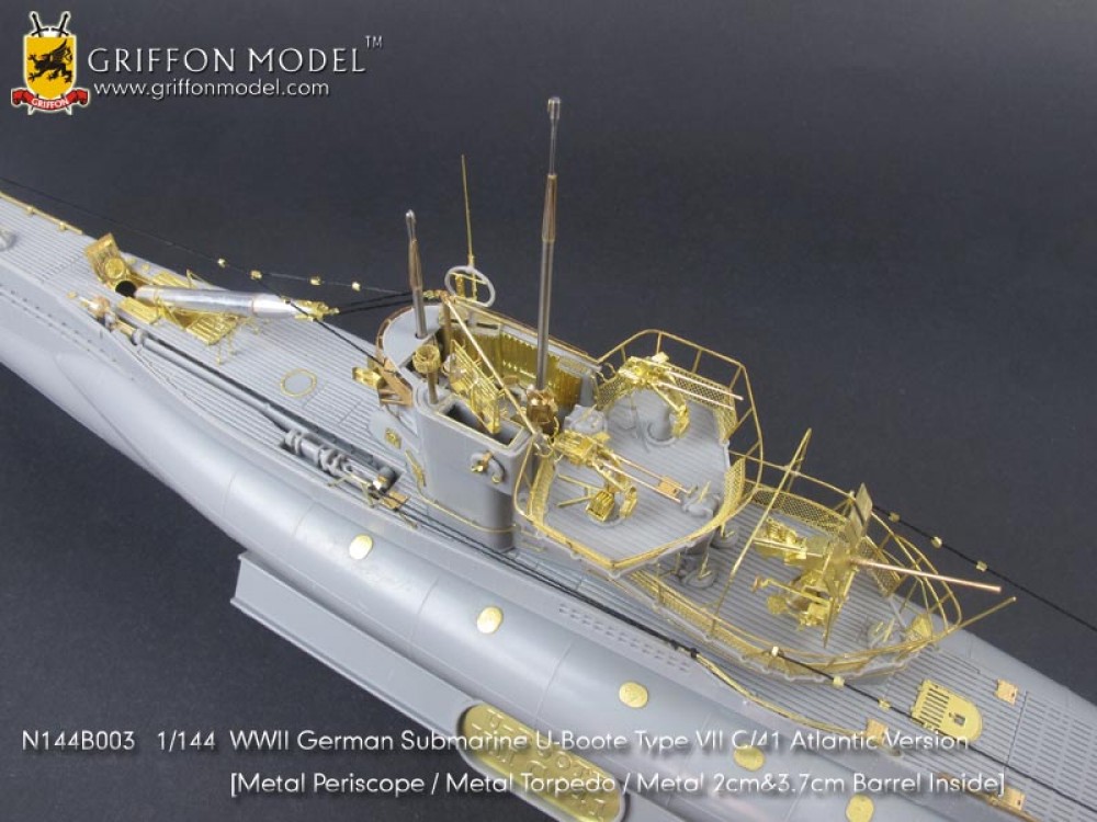 1/144 WWII Submarine U-Boot Type VII C/41 Atlantic Ver. Detail Set for ...