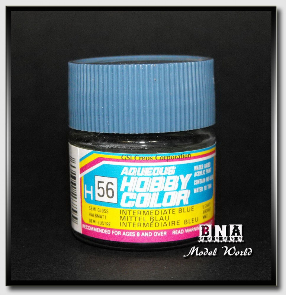 Water-Based Acrylic Paint - Semi-Gloss Intermediate Blue (10ml)