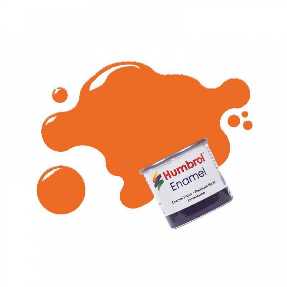 Enamel Paint - Orange Matt (14ml)