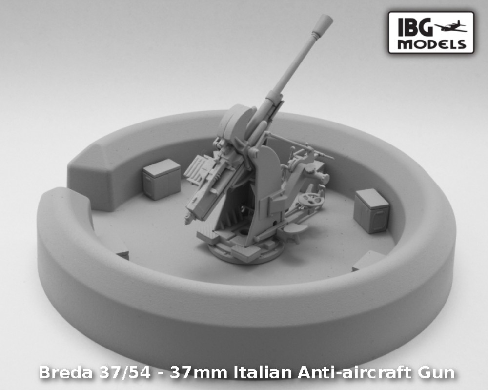 1/35 Italian Breda 37/54 37mm Anti-Aircraft Gun (optional metal barrel ...