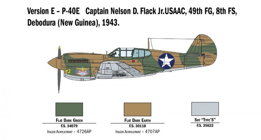 1/48 RAAF P-40E/K Kittyhawk (Australian Decals included)