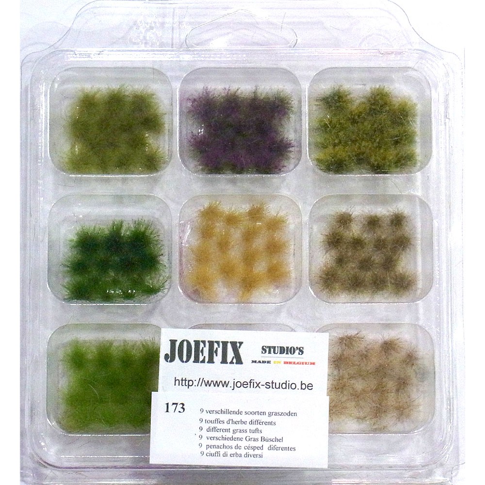 Grass Tufts 9-in-1 Pack (incl. 9 Different Colours) for 1/35, 1/48, 1/ ...