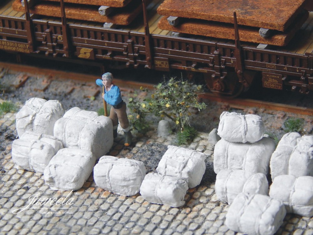 1/87 (HO scale) Bales Of Raw Material (White 20x)