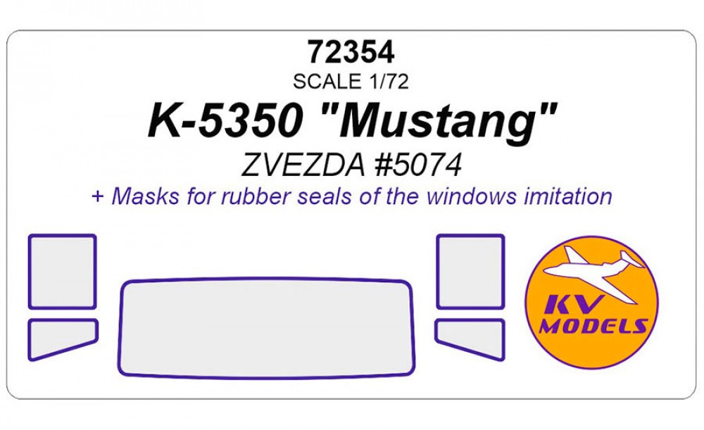 1/72 RU KAMAZ-5350 Mustang Window Masks for Zvezda #5074