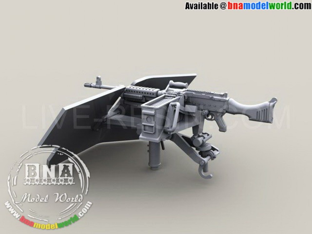 1/35 US Army M240B H24-6 Machine Gun Mount w/HMMWV Mount &Armour Shield