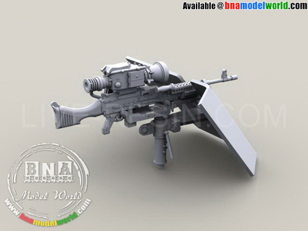 1/35 US Army M240B H24-6 Machine Gun Mount w/HMMWV Mount &Armour Shield