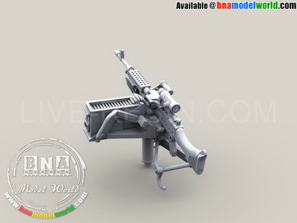 1/35 US Army M240B H24-6 Machine Gun Mount w/HMMWV Mount &Armour Shield