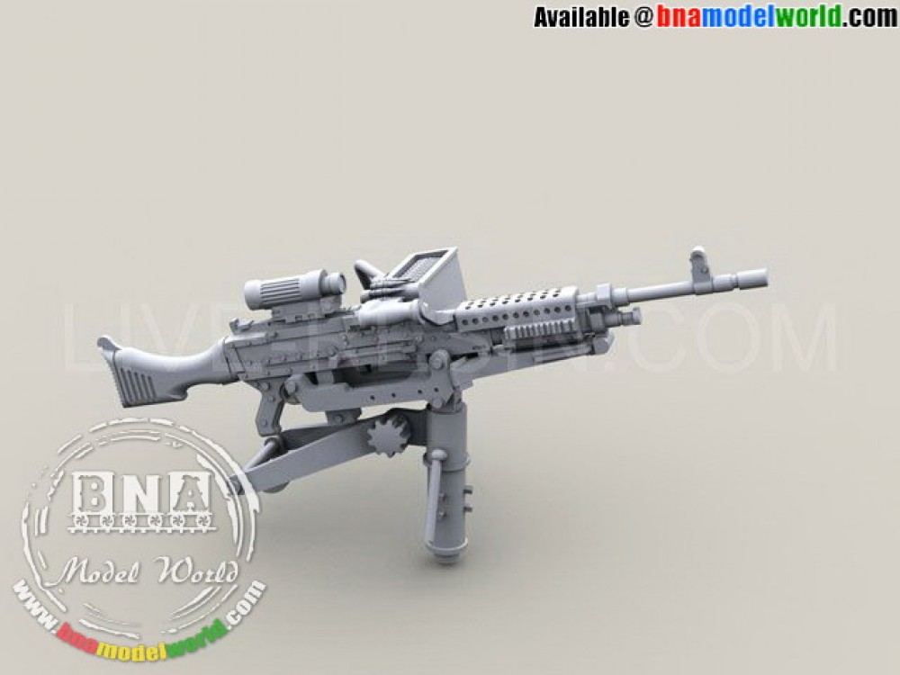 1/35 US Army M240B H24-6 Machine Gun Mount w/HMMWV Mount &Armour Shield