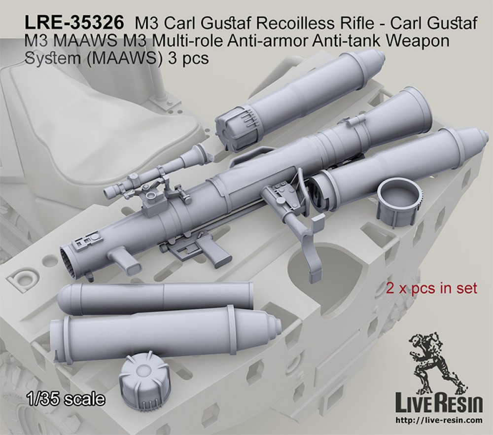 1/35 M3 Carl Gustaf Recoilless Rifle - Carl Gustaf M3 MAAWS (2pcs)