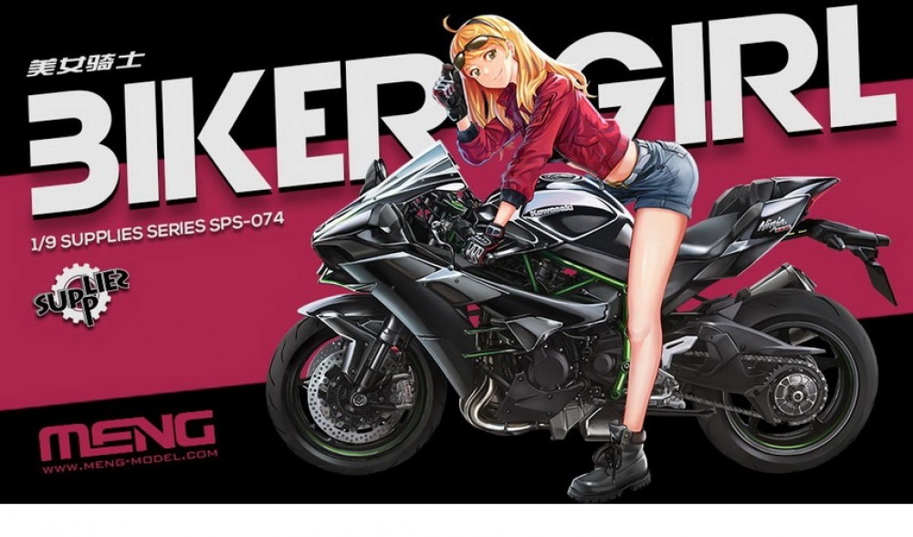 1/9 Biker Girl Resin Figure for Meng Kawasaki Ninja H2 / H2-R ...