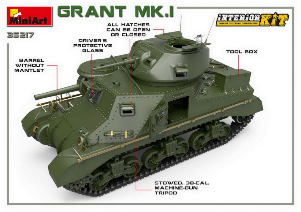 1/35 WWII British M3 Grant Mk.I [Interior Kit]