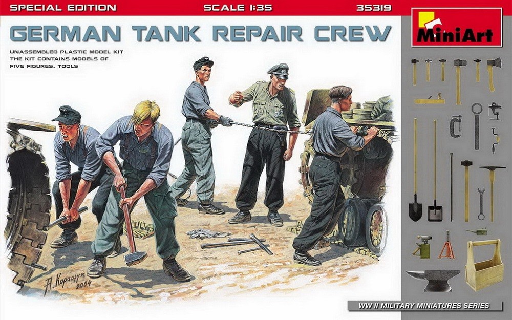 1/35 German Tank Repair Crew w/Work Tools [Special Edition]