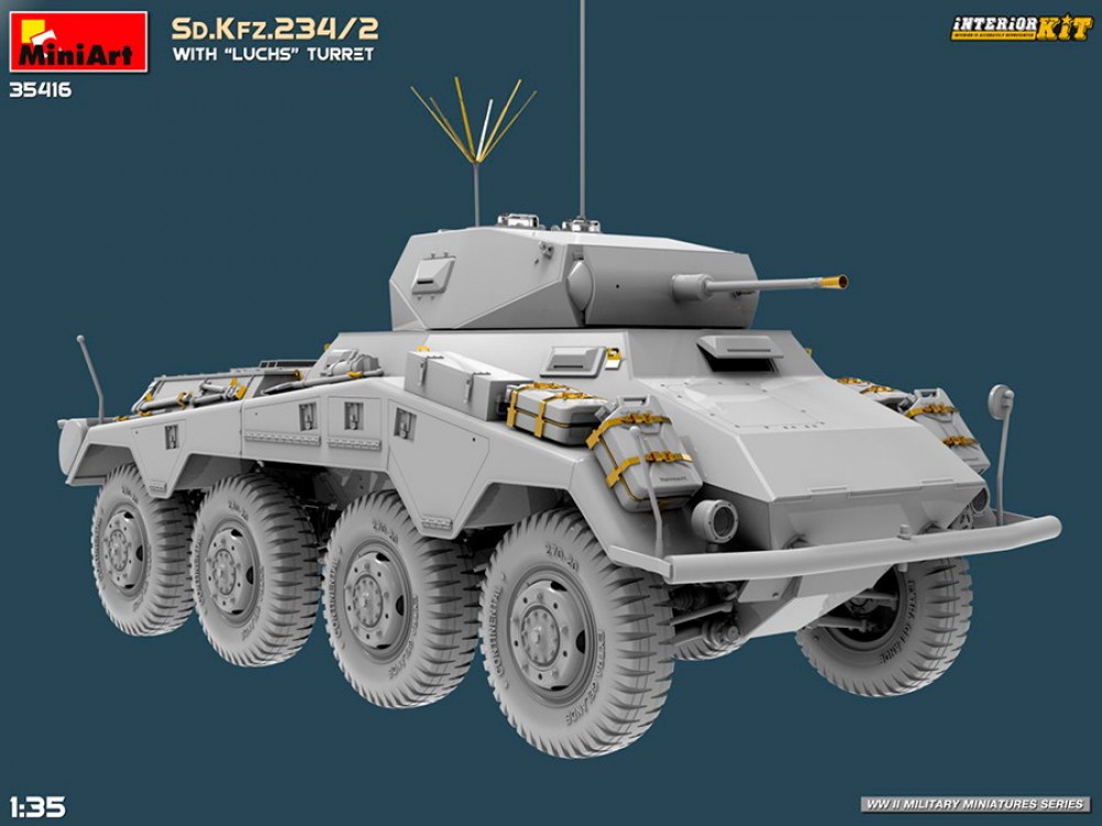 1/35 Sd.Kfz.234/2 Armoured Car with Luchs Turret [Interior Kit] - MA35416