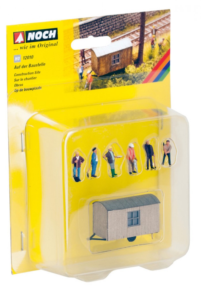 HO Scale Construction Site (building & figures)