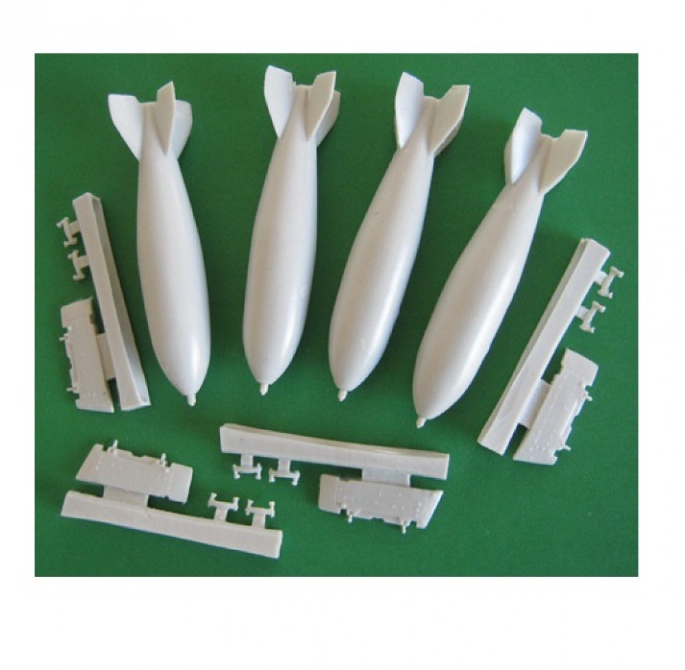 1/48 MK 117 750 LB Bombs (4pcs) w/4 Pylons and 8 Sway Braces - OZCONV4823
