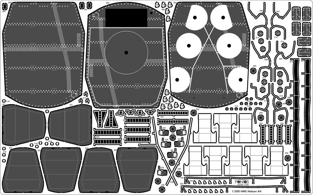 1/200 HMS Nelson Super Detail-up Set for Trumpeter Nelson kit #03708