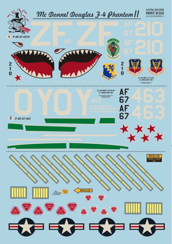 1/32 F-4 Phantom II in Vietnam war Part 2 Decals