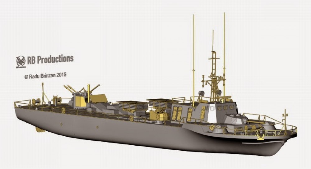 1/350 Smardan/Brutar II-Class River Patrol Monitor (Multimedia model kit)