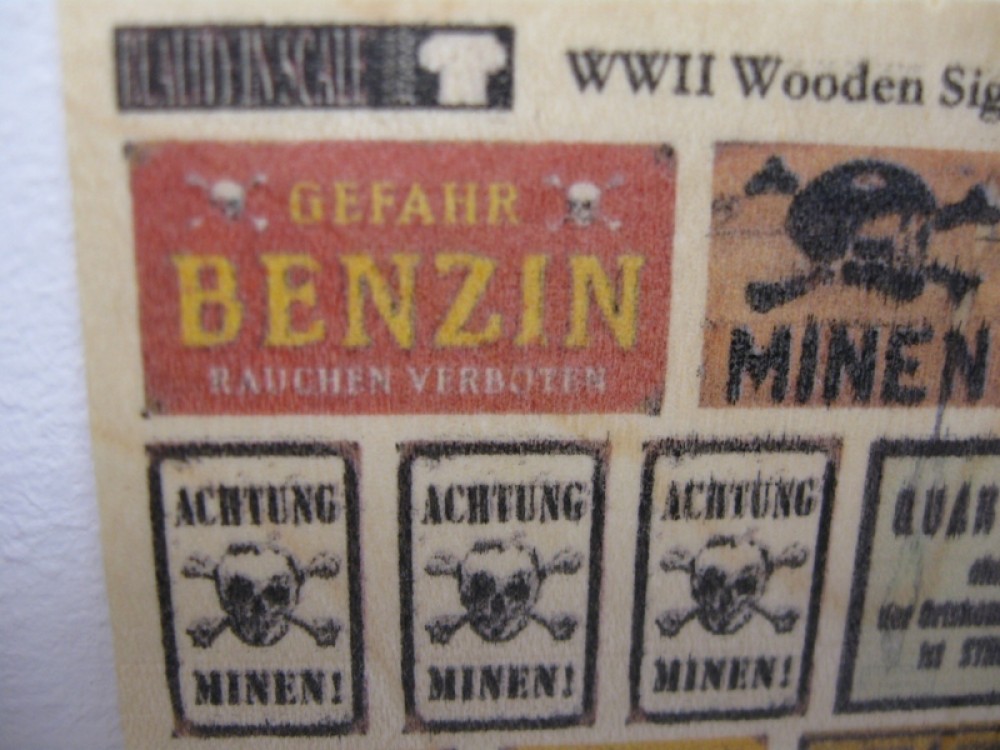 1/35 WWII German Wooden Signs Set 2 (21 Signs Printed on Real Wood & 6 ...