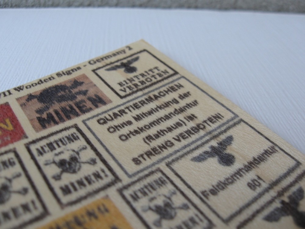 1/35 WWII German Wooden Signs Set 2 (21 Signs Printed on Real Wood & 6 ...