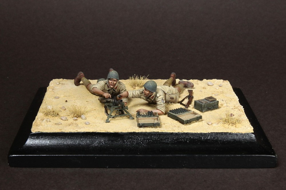 1/35 Italian 45mm Mortar Brixia Team (2 figures with mortar) - SOGA-35158