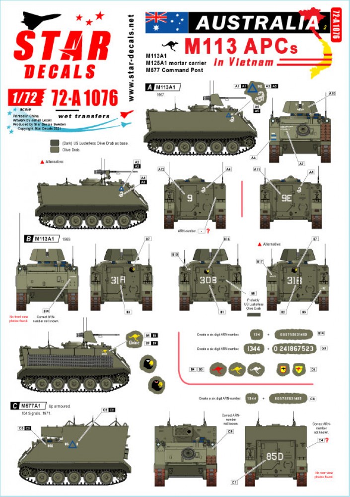 1/72 Australia in Vietnam # 2. Aussie M113 APCs. M113A1, M125A1 and ...