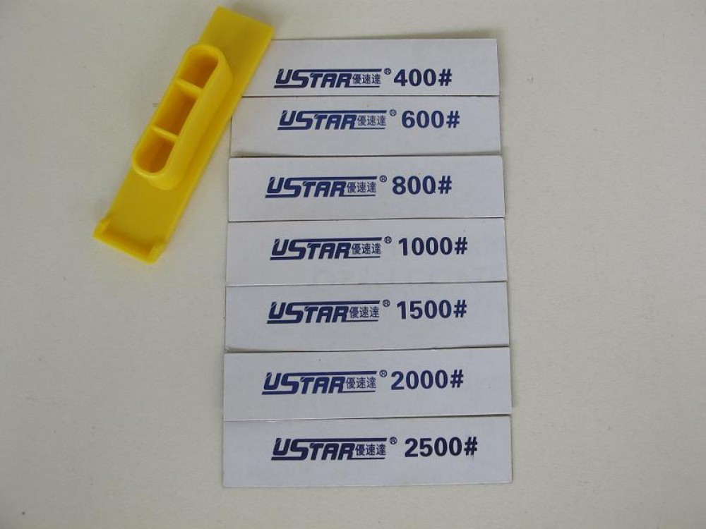 Sander / Polisher / Sandpaper Grip (with 7 Different Sandpaper Strips)