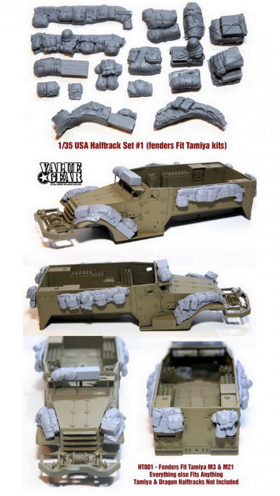 1/35 US Halftrack Stowage Set #1 for Tamiya M3 and M21 kits