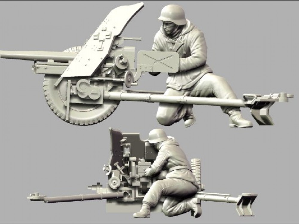 1/35 German Anti-Tank Gun Pak-36 with Crew