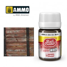 Enamel Wash for Railway - Rail Center #Soil Wash (35ml) AMMO by Mig ...