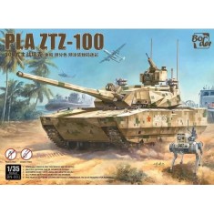 1/35 PLA ZTZ-100 Tank with Workable Track (Pre-painted Snap Fit kit ...