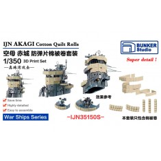 1/350 IJN AKAGI 10 Nendo 120mm Twin AA Gun Set for Hasegawa BUNKER ...