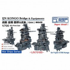1/700 IJN Type93 13mm AA Gun (10pcs) BUNKER Studio IJN70013