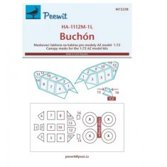 1/72 HA-1112M-1L Buchon Canopy Masks for AZ model Peewit M72258