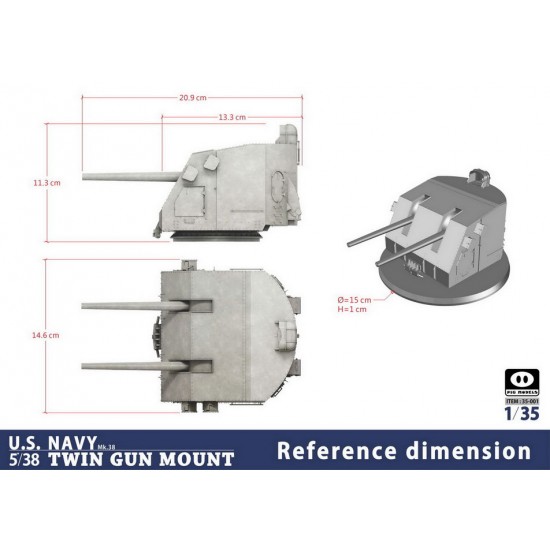 1/35 US Navy Mk.38 5"/38 Twin Gun Mount