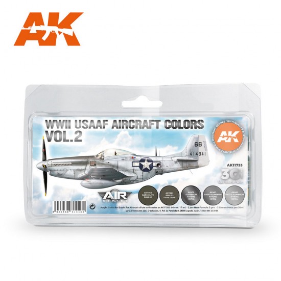 Acrylic Paint 3rd Gen set for Aircraft - WWII USAAF Aircraft Colours ...